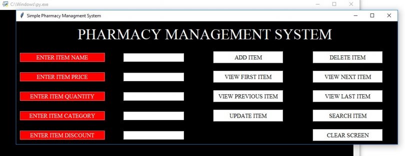 Pharmacy Management System in Python with Source Code – Genial Code